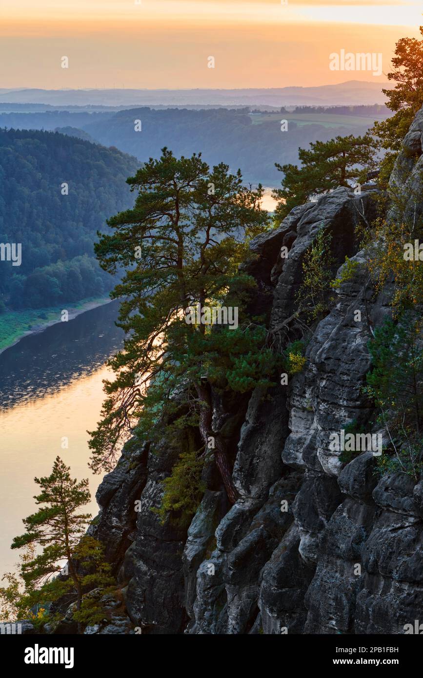 Elbe river from bastei hi-res stock photography and images - Alamy
