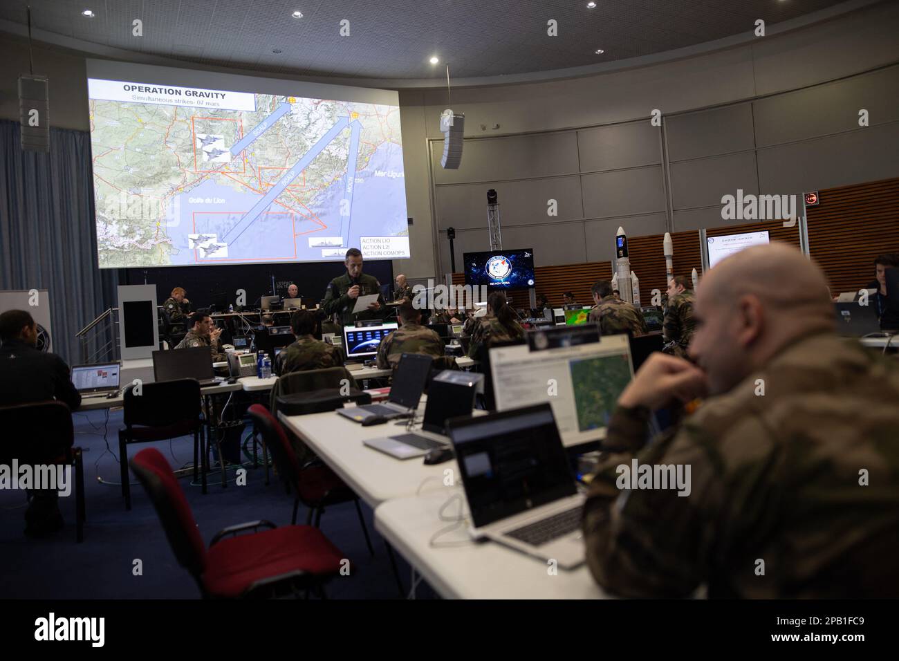 Toulouse, France. 10th Mar, 2023. French army during the presentation ...