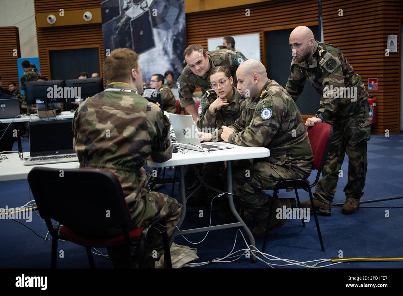 Toulouse, France. 10th Mar, 2023. French army during the presentation ...