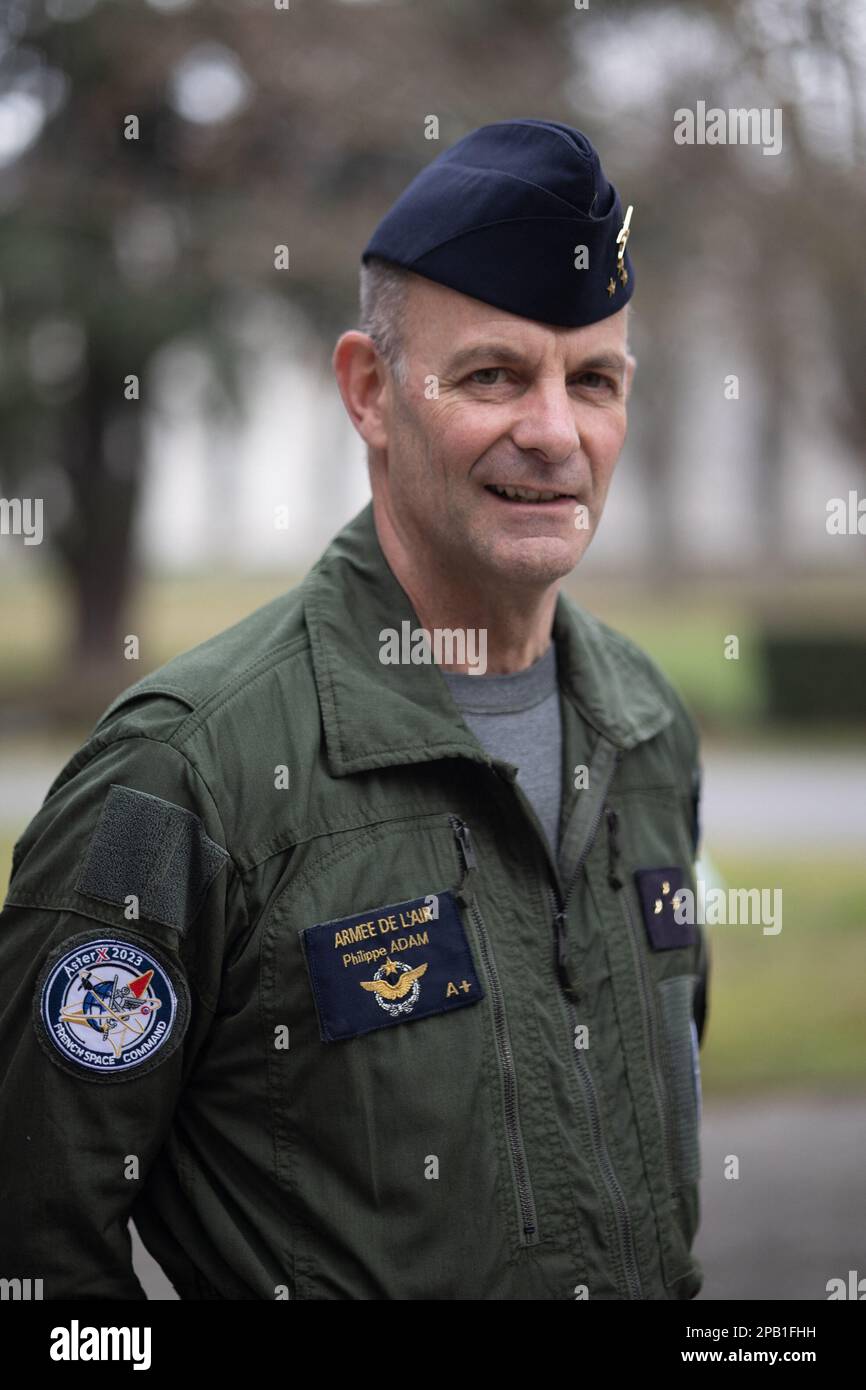 Toulouse, France. 10th Mar, 2023. Portrait of General Philippe Adam ...
