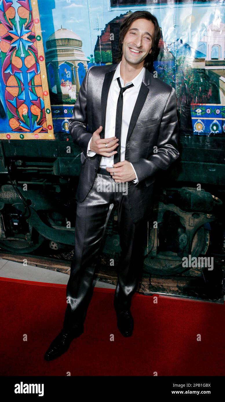 Actor Adrien Brody arrives to the premiere of "The Darjeeling Limited" in Beverly Hills, Calif ...