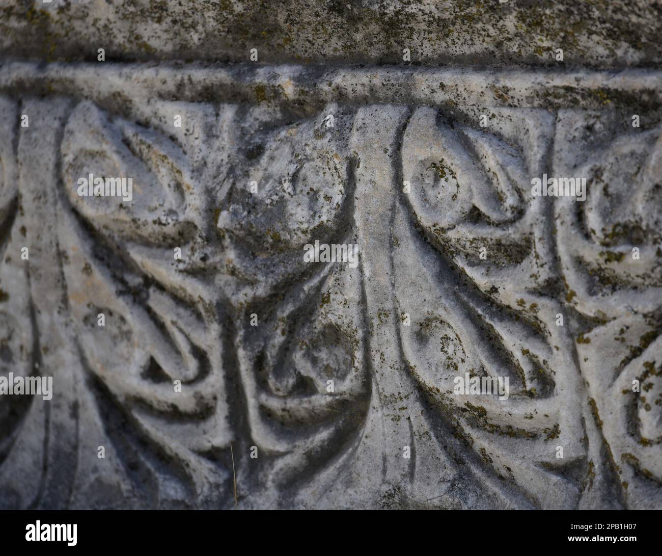 Ancient sculpted marble ruins at the Archaeological Site of Eleusis in ...