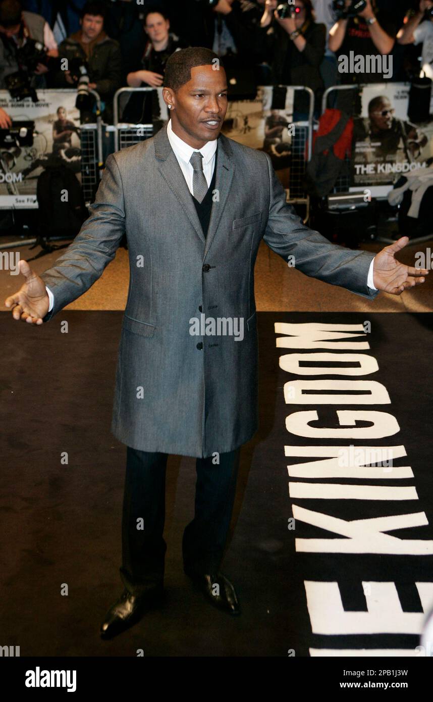 US actor Jamie Fox poses for the photographers, as he arrives for the ...