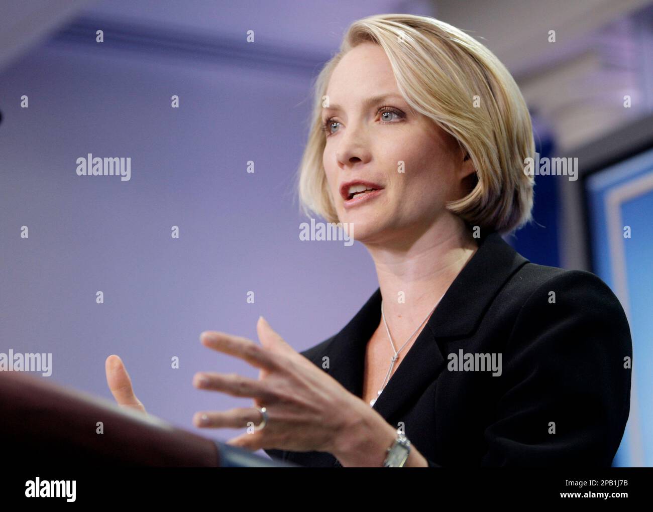 White House Press Secretary Dana Perino speaks with reporters, Thursday ...