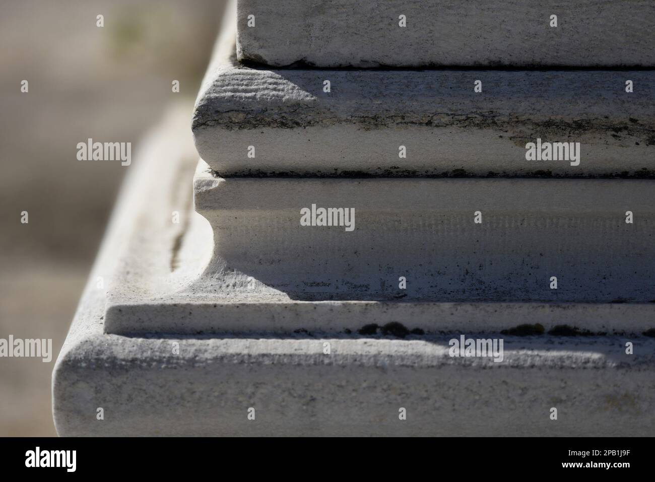 Ancient Doric order marble stereobate closeup Stock Photo - Alamy
