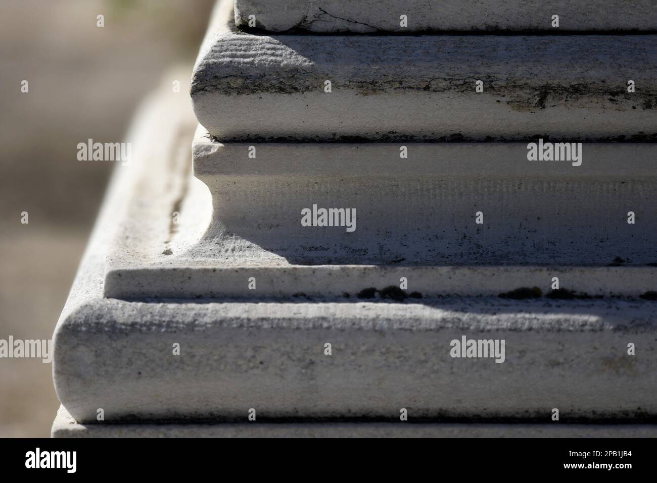 Ancient Doric order marble stereobate closeup Stock Photo - Alamy