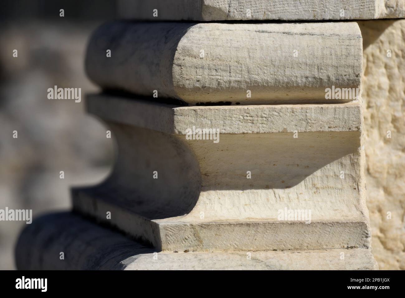 Ancient Doric order marble stereobate closeup Stock Photo - Alamy