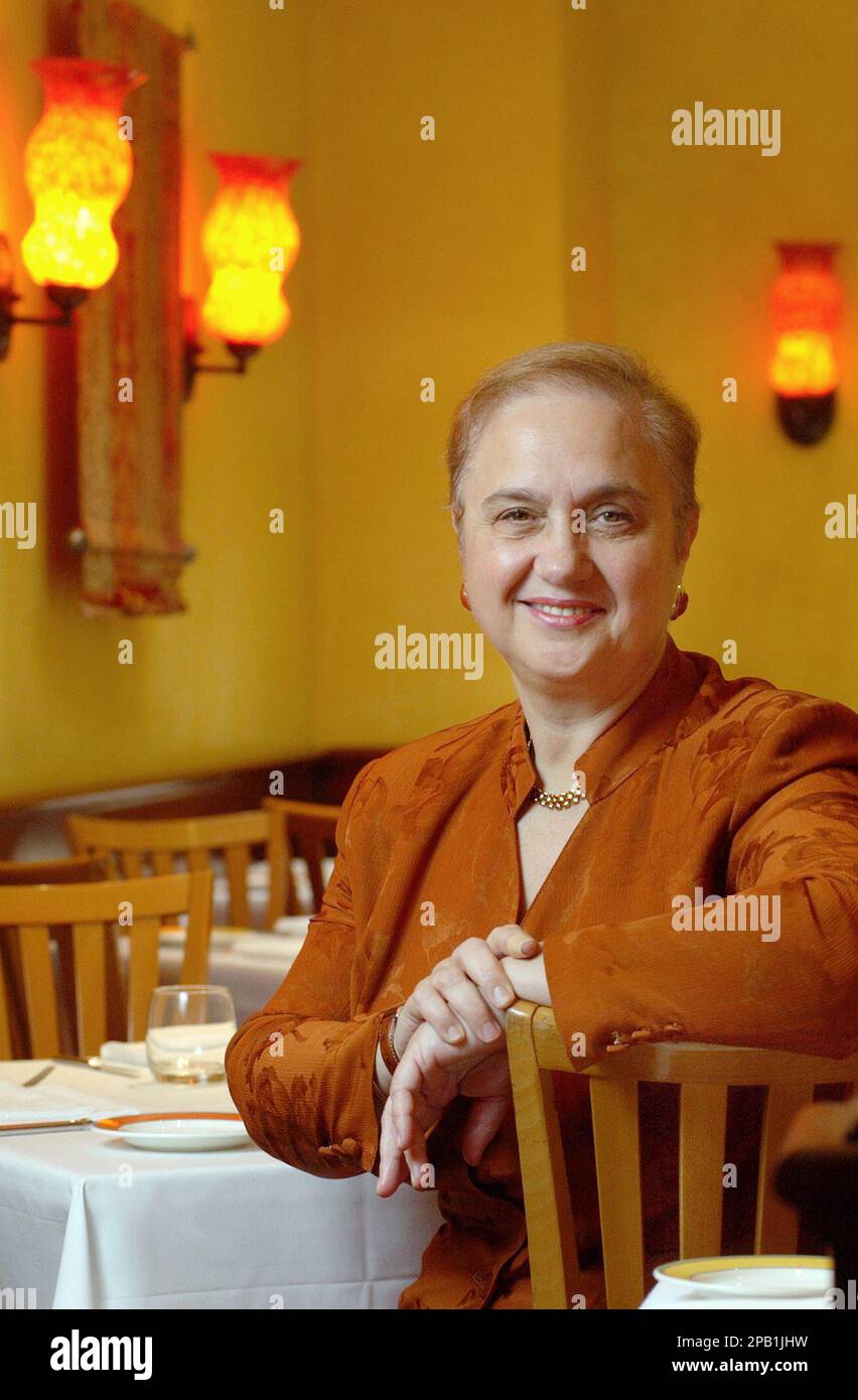 ** FILE ** Lidia Bastianich poses in the dining room of Felidia, one of ...