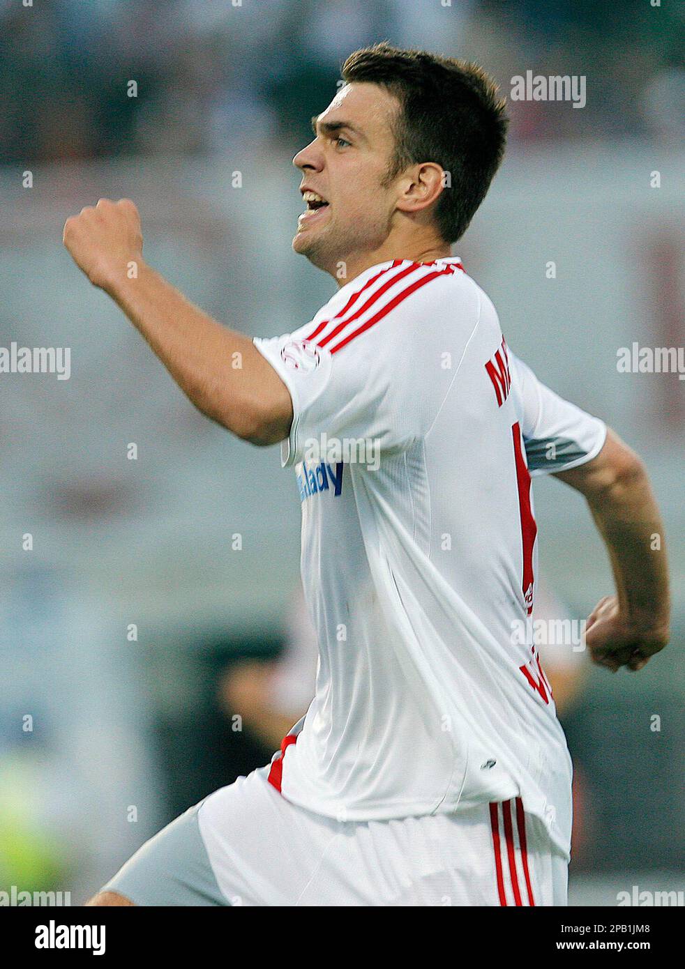 FC Nurnberg's Zvjezdan Misimovic celebrates scoring against Rapid ...