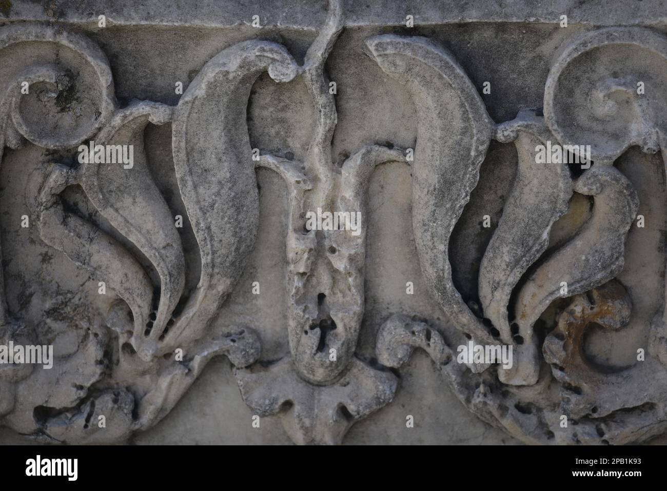 Ancient sculpted marble ruins at the Archaeological Site of Eleusis in ...