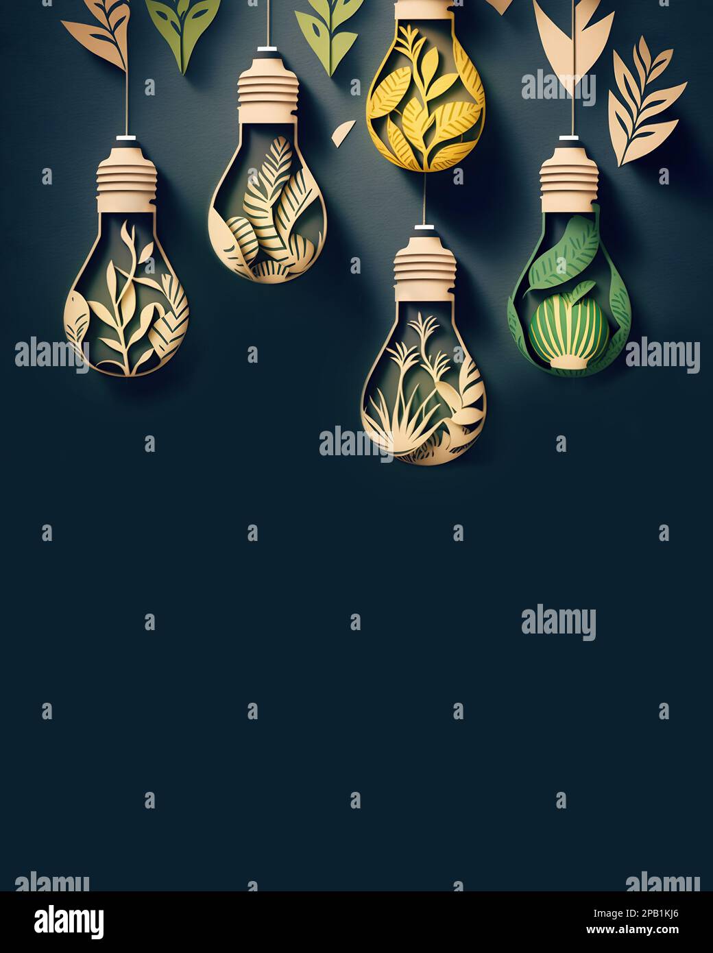 Ecology, save energy and sustainability concept. Environment card with ...