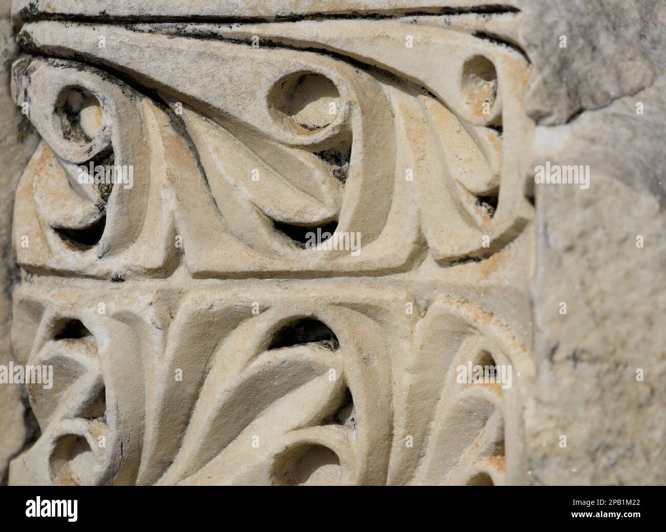 Ancient sculpted marble ruins at the Archaeological Site of Eleusis in ...