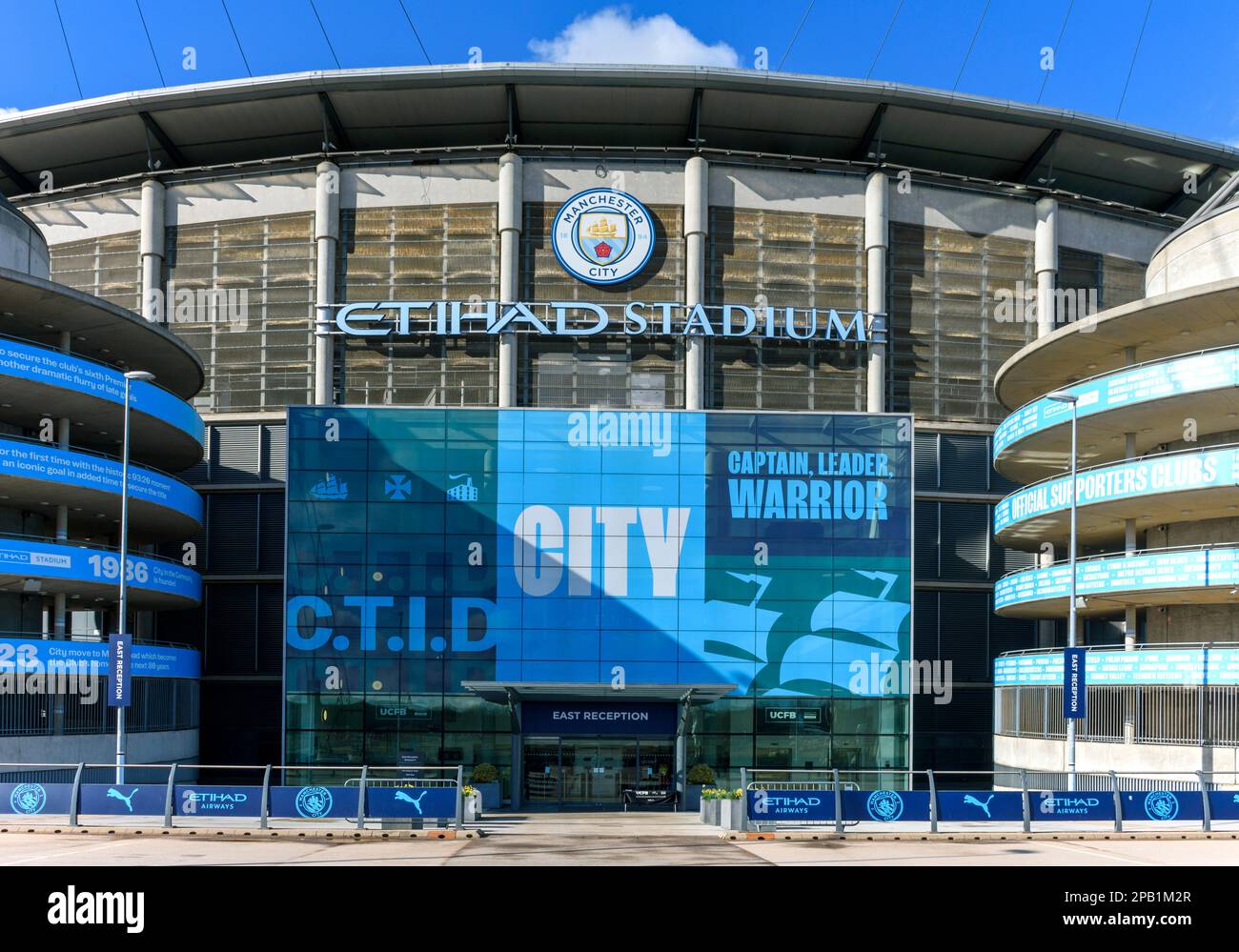 Etihad Stadium East Stand entrance, Clayton, Manchester, England, UK ...