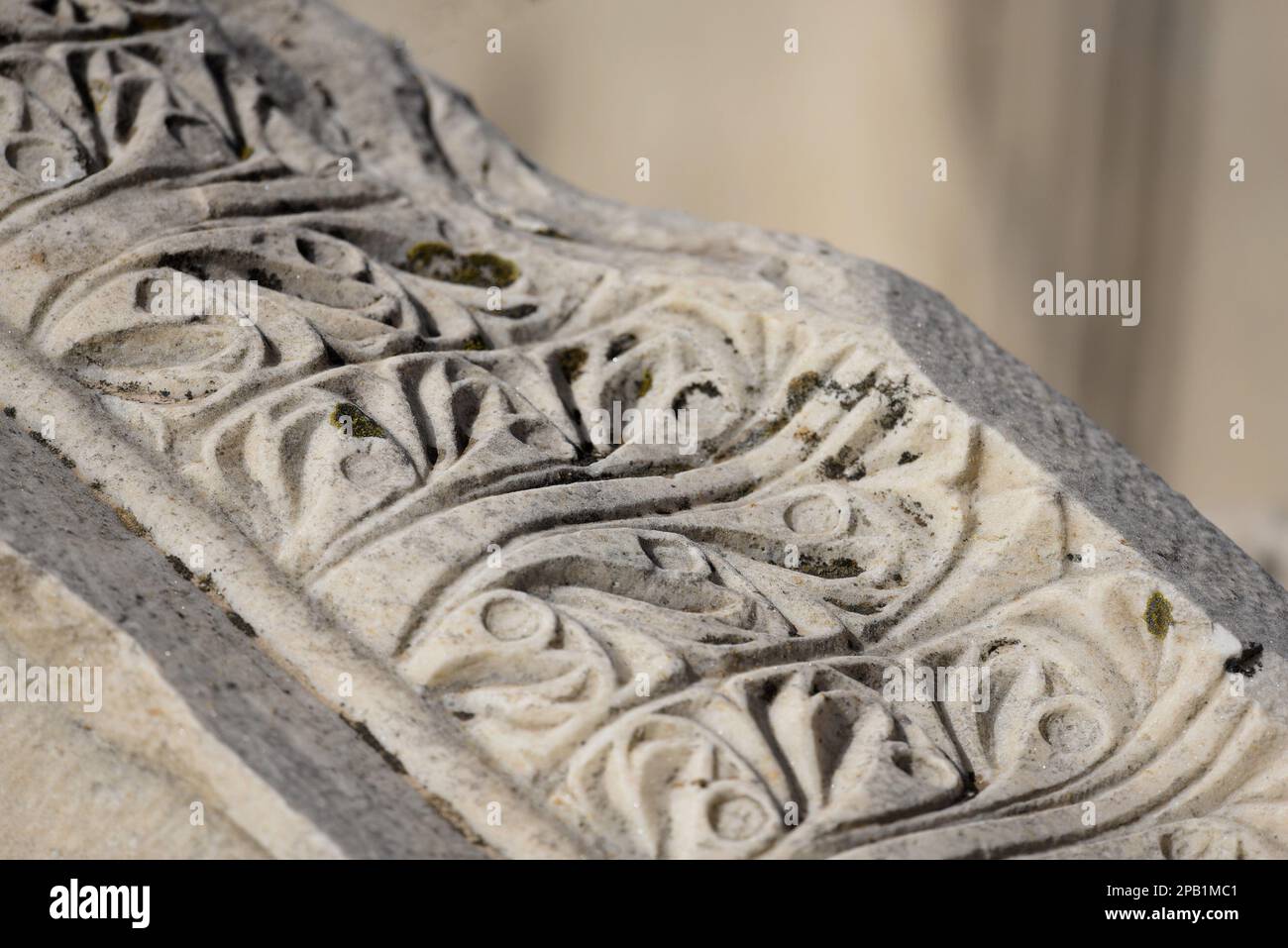 Ancient sculpted marble ruins at the Archaeological Site of Eleusis in ...