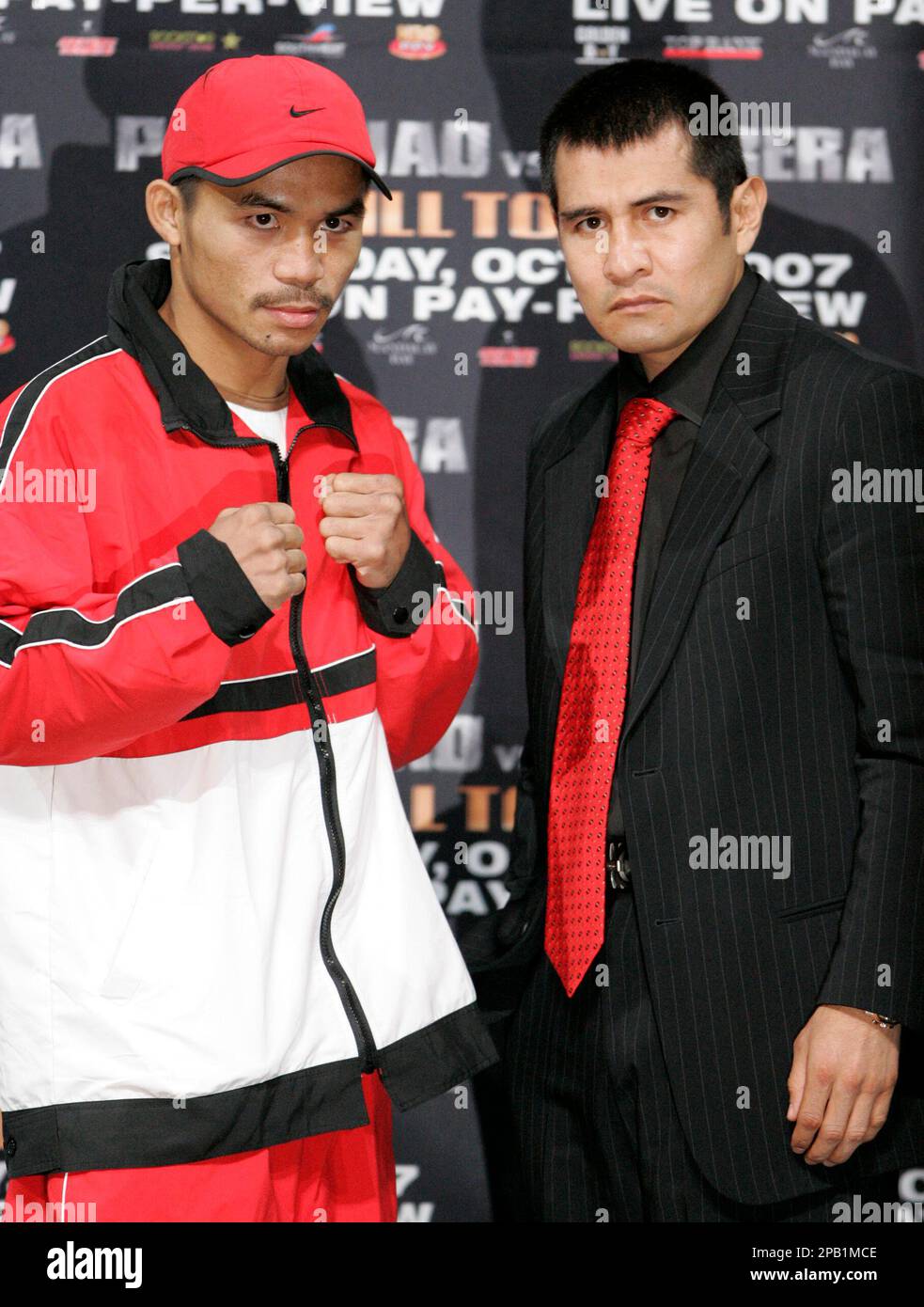 Boxers Manny Pacquiao, left, of the Philippines, and Marco Antonio ...