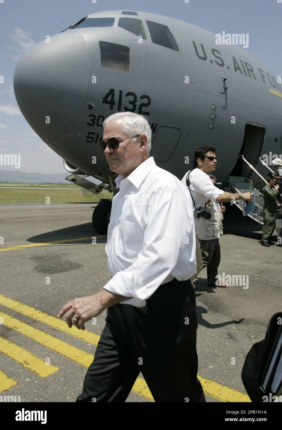 US Defense Secretary Robert Gates, is seen after attending a military ...