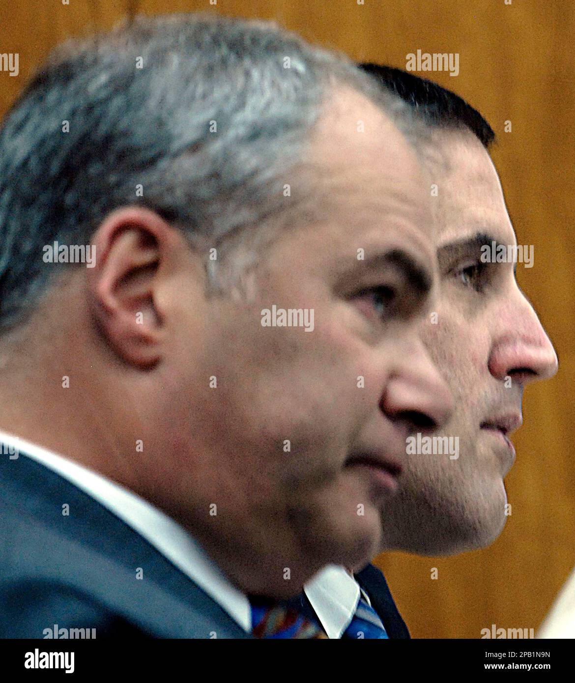 Darren Mack, right, and his attorney Scott Freeman are shown during ...