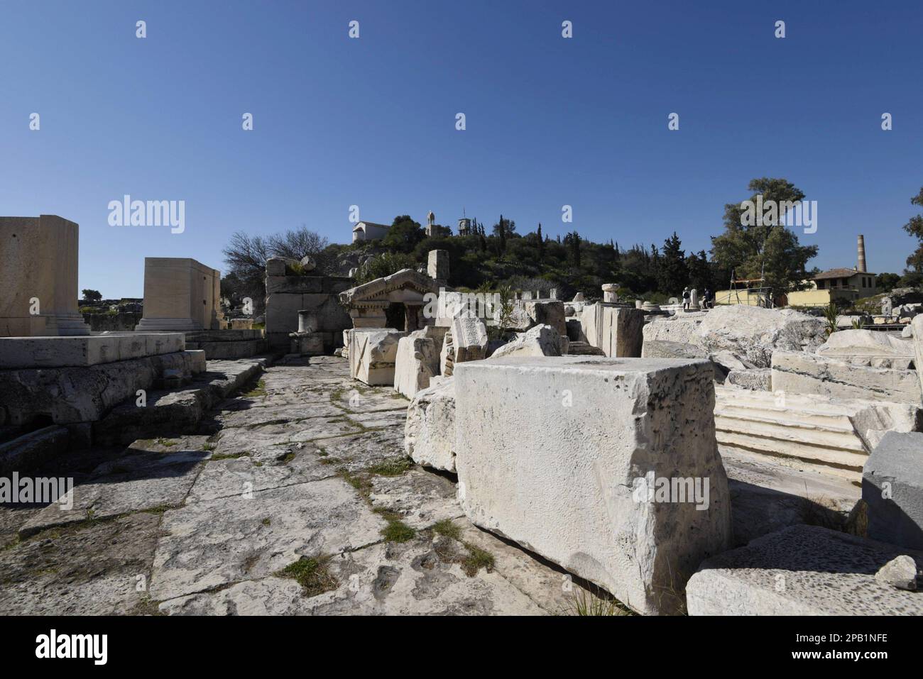 Landscape with scenic ruins view of the Corinthian order East Triumphal ...