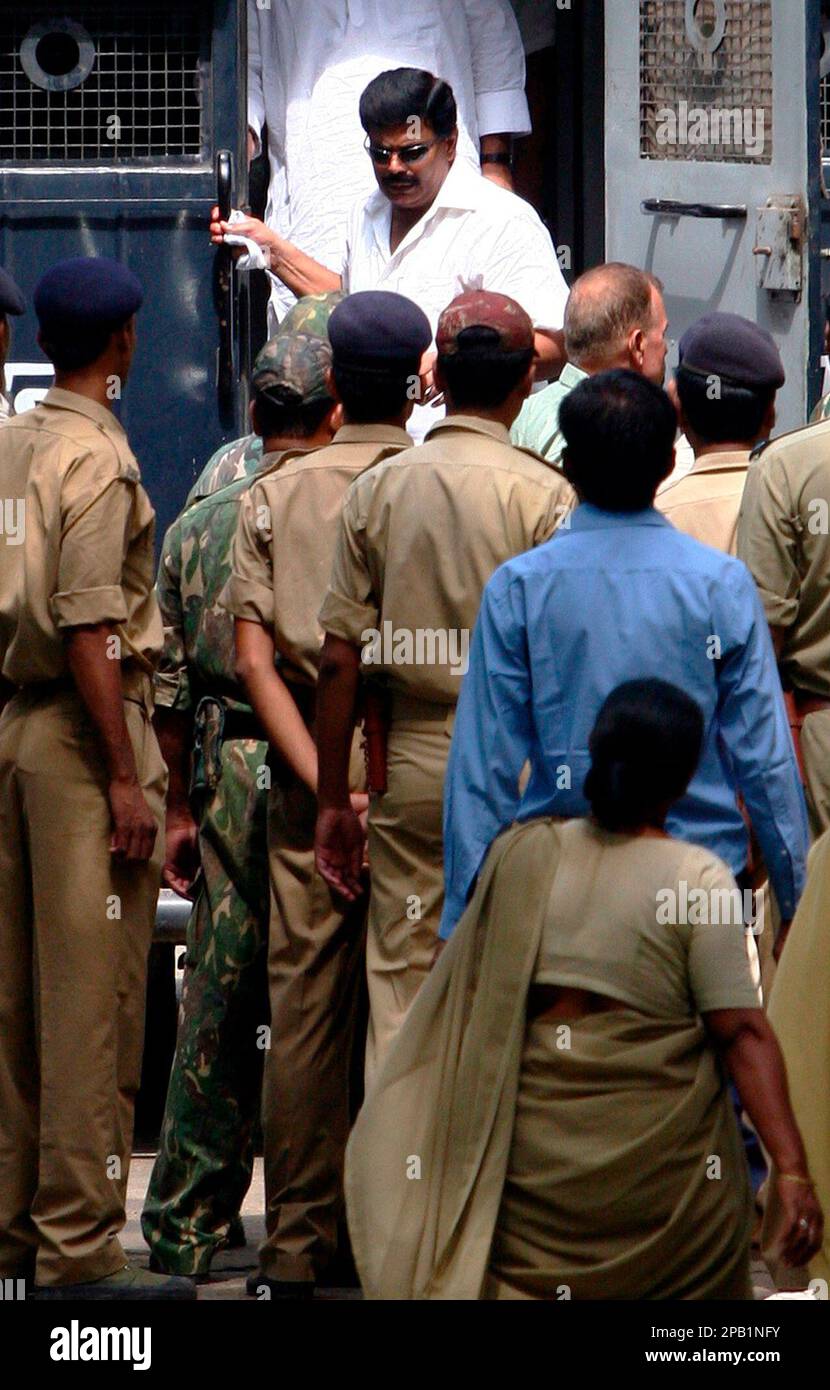 A former national lawmaker, Anand Mohan steps out of a prison van at ...