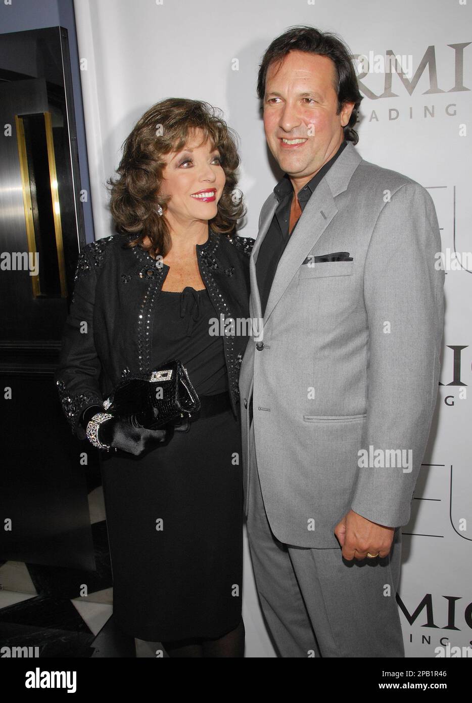 Actress Joan Collins and husband Percy Gibson attend the New York ...