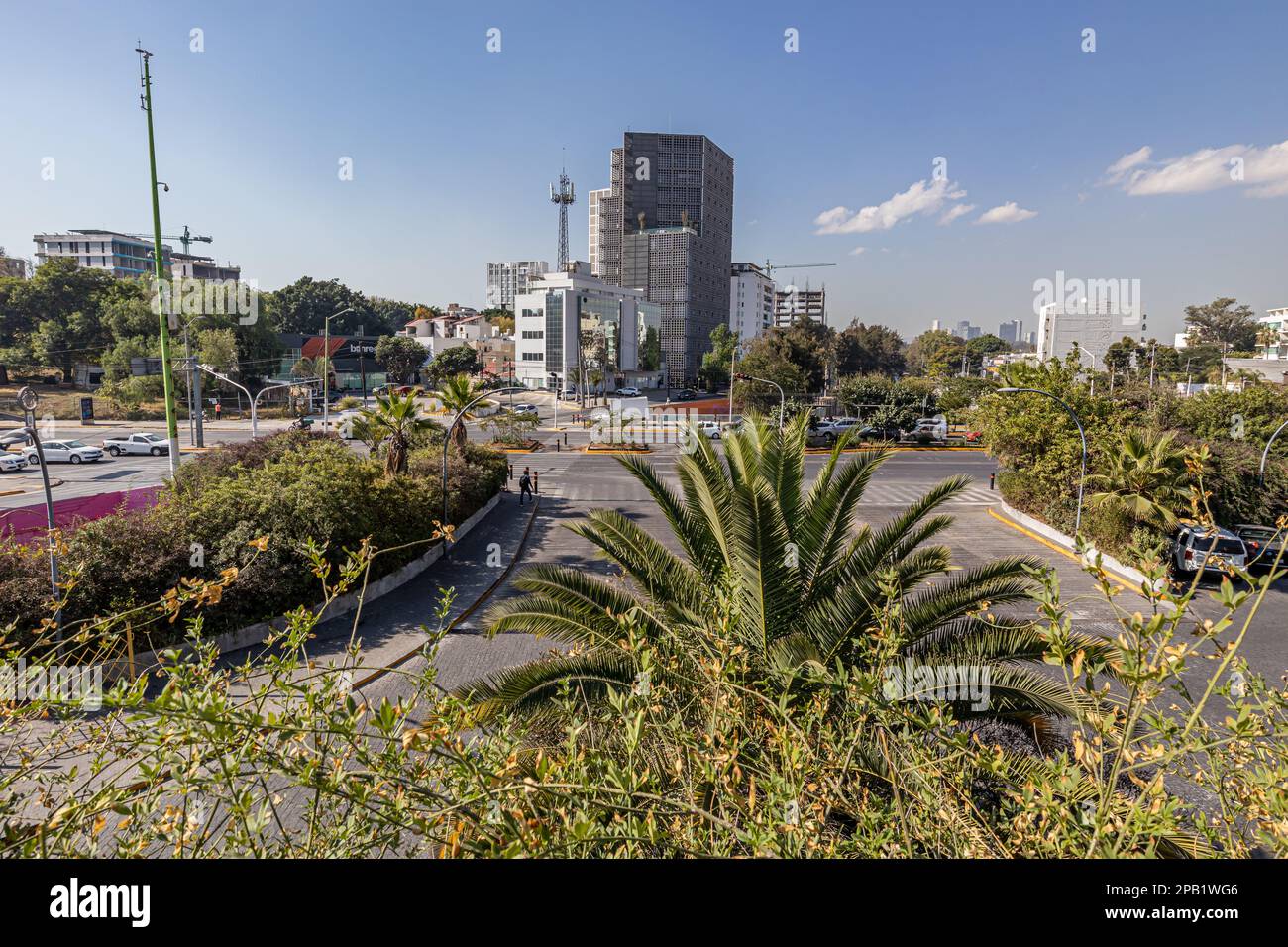 Guadalajara, Jalisco Mexico. December 28, 2022. Cityscape of urban life ...