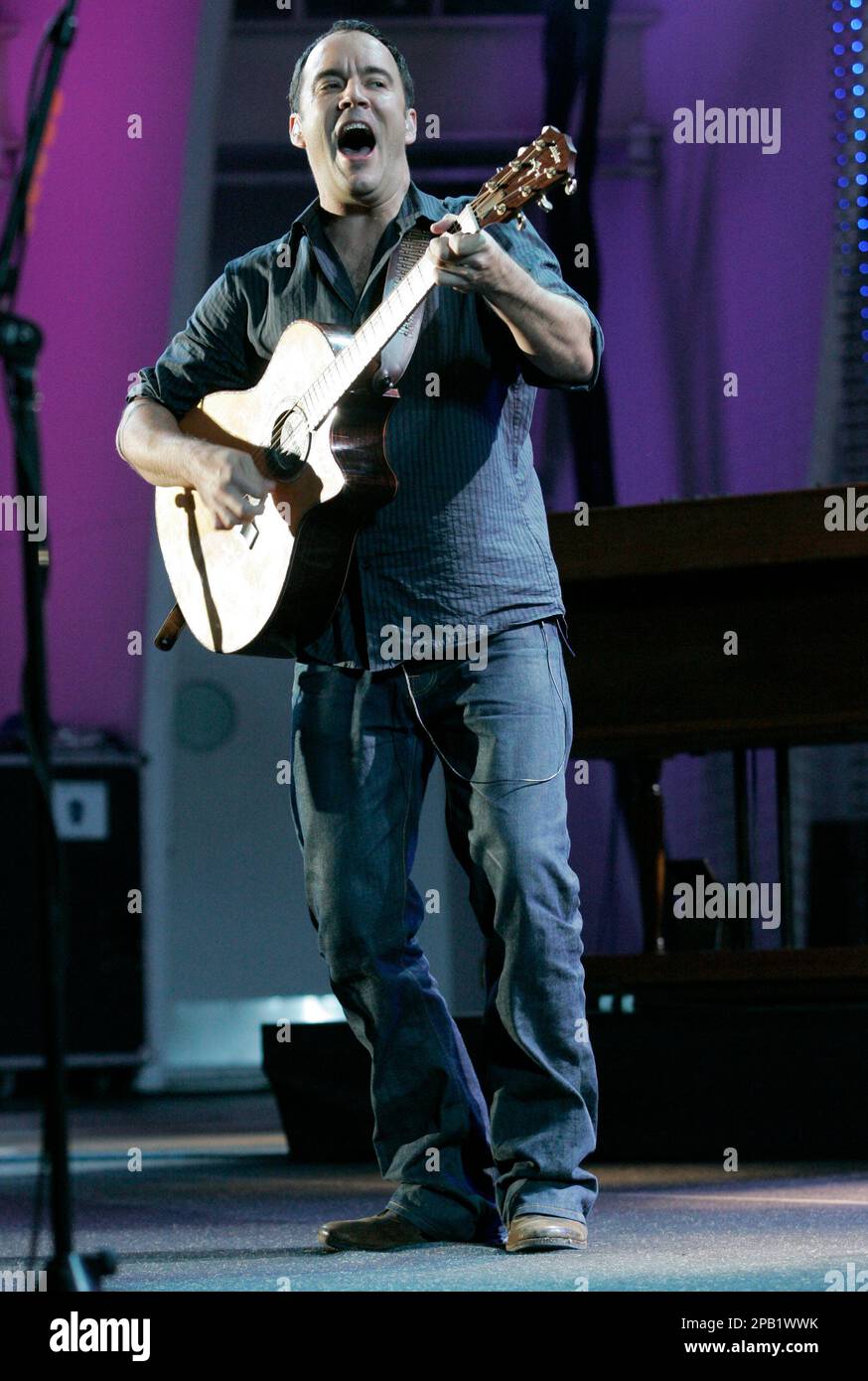Singer and musician Dave Matthews performs with the Dave Matthews Band ...