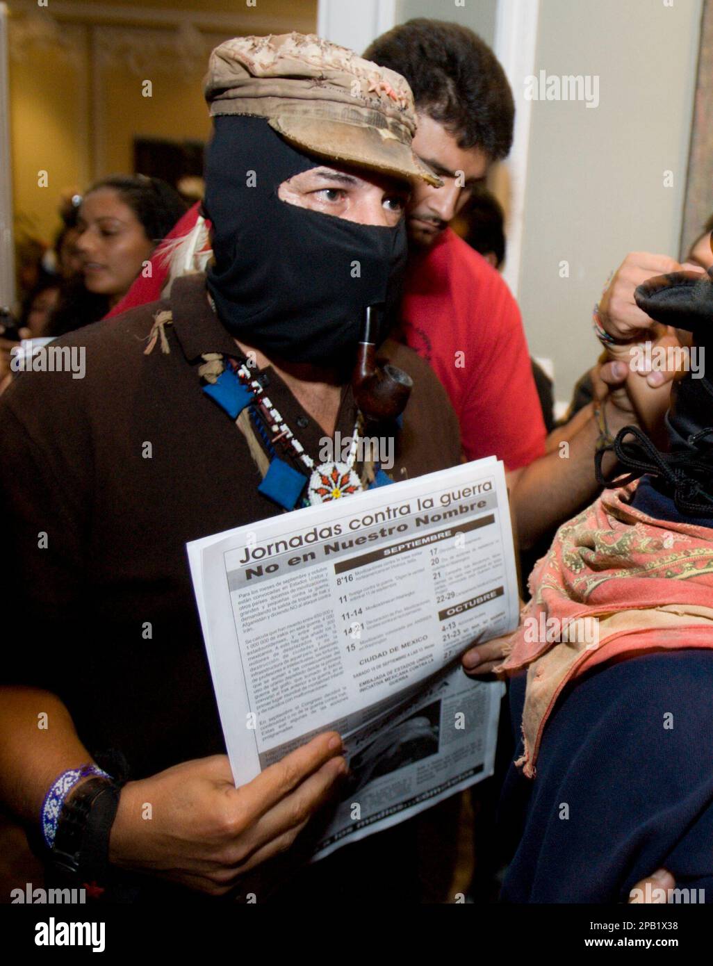 Sub commander Marcos, leader of the Zapatista National Liberation Army ...