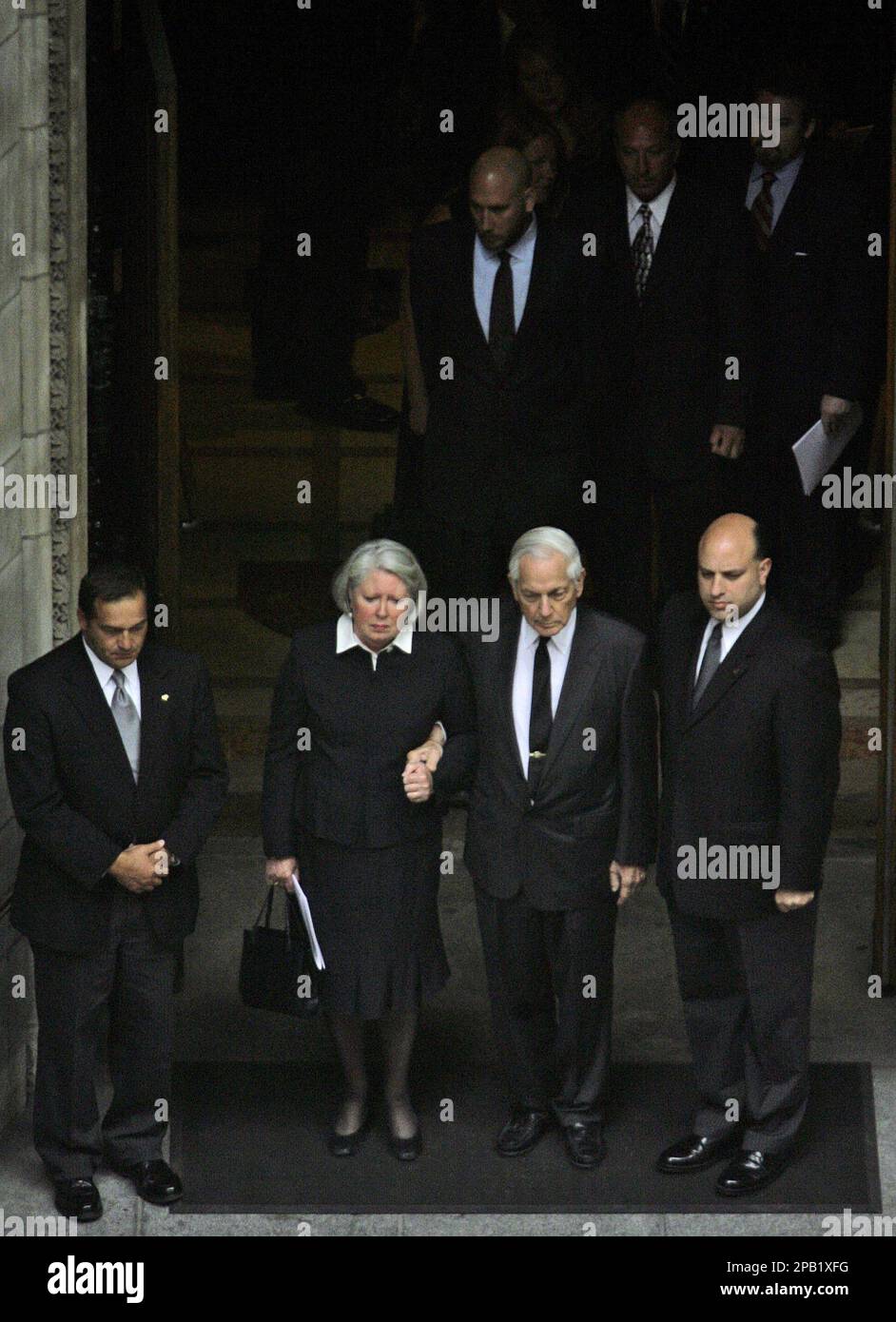 ** FILE ** Brooke Astor's son Anthony Marshall, second from right, and ...