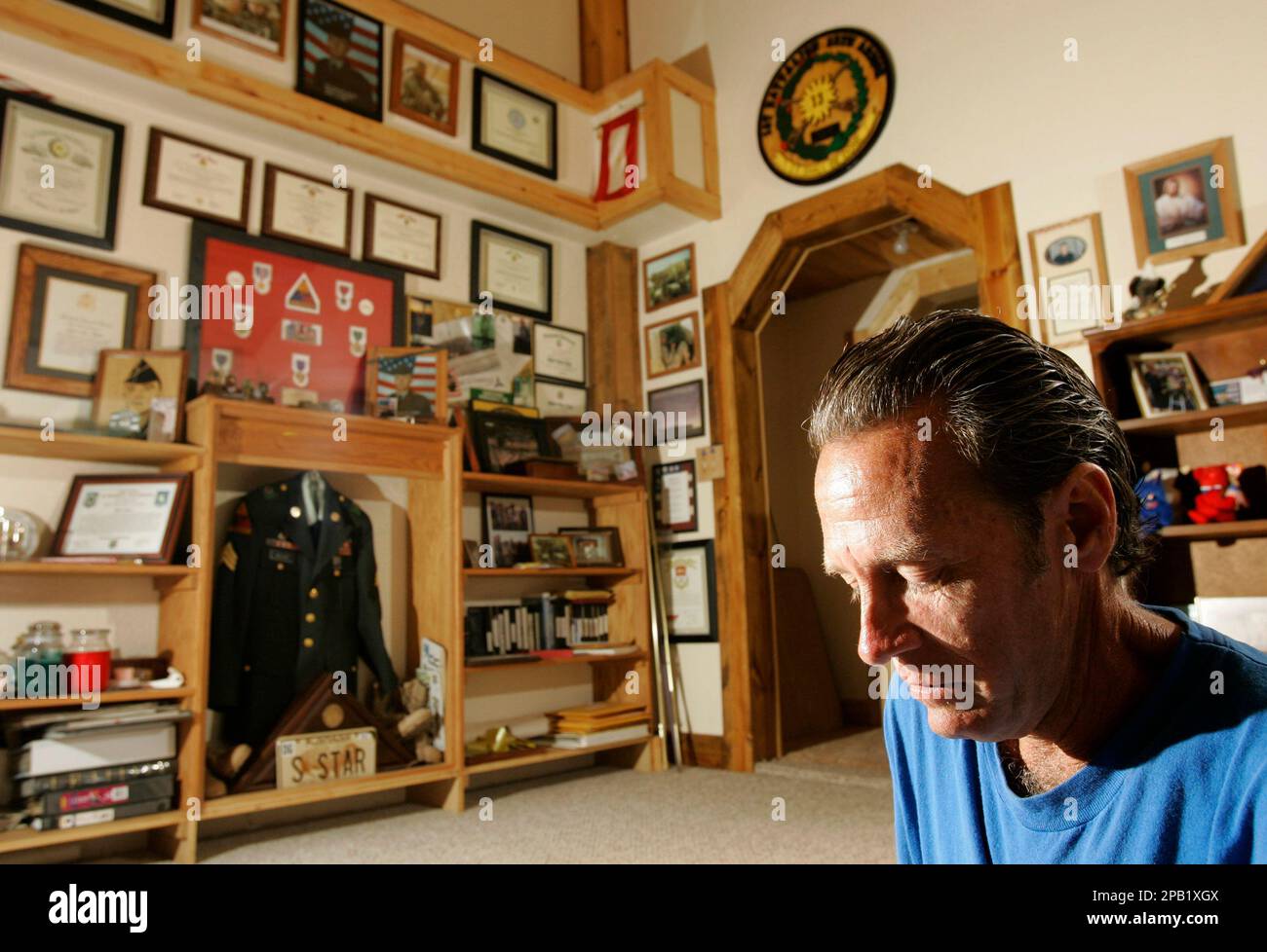 Jim Butler pauses as he talks about his son, Sgt. Jake Butler, Sept. 21 ...