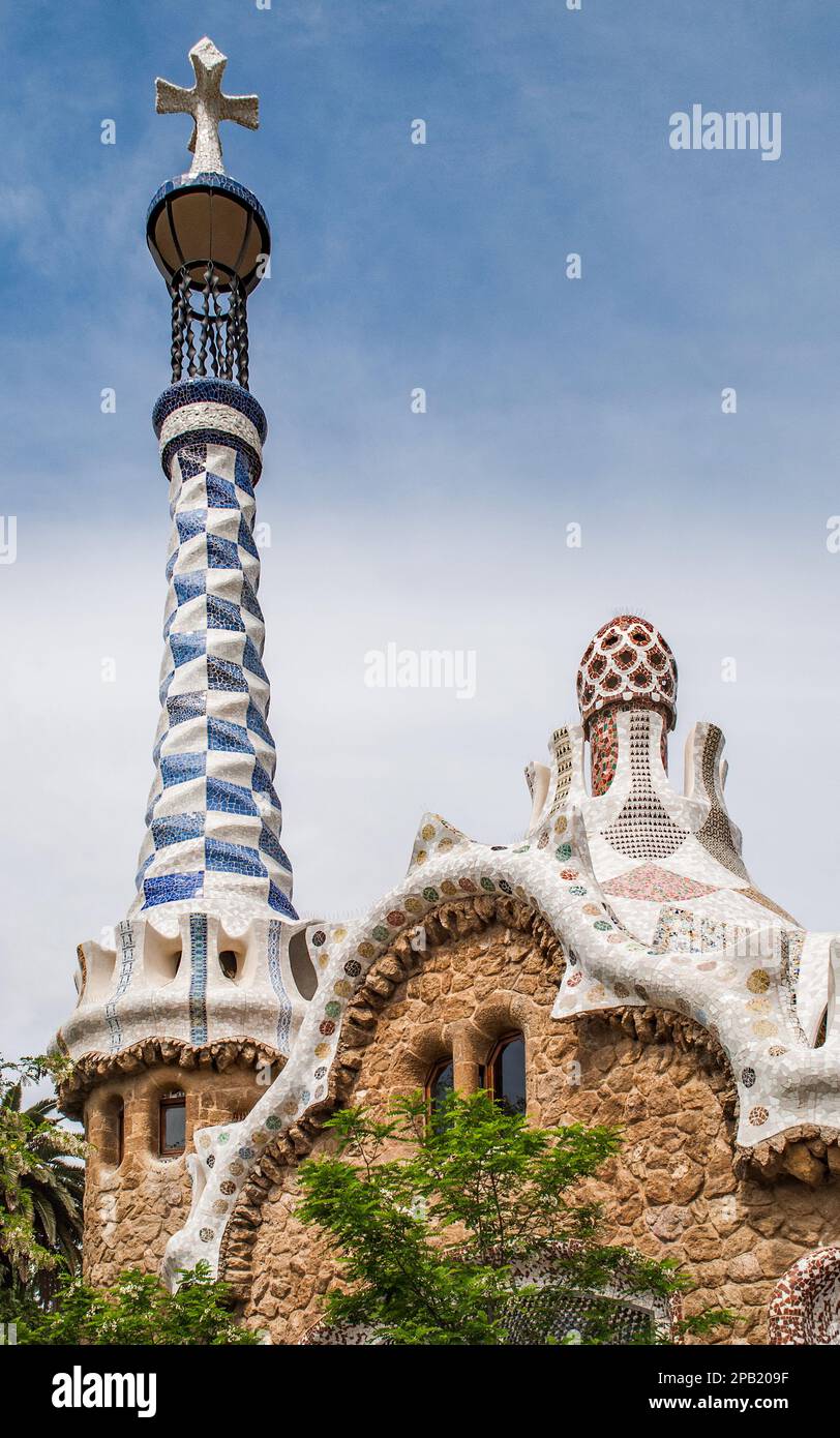 Park guell is the reflection of gaudis artistic plenitude hi-res stock ...