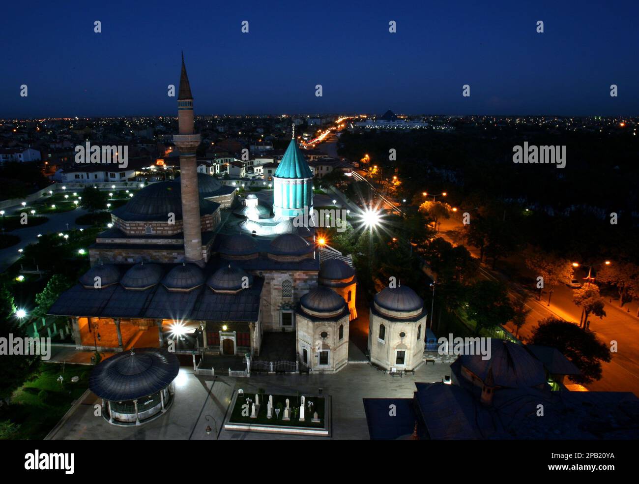 The tomb of the well-known Sufi mystic poet Mevlana Jelaleddin Rumi is ...