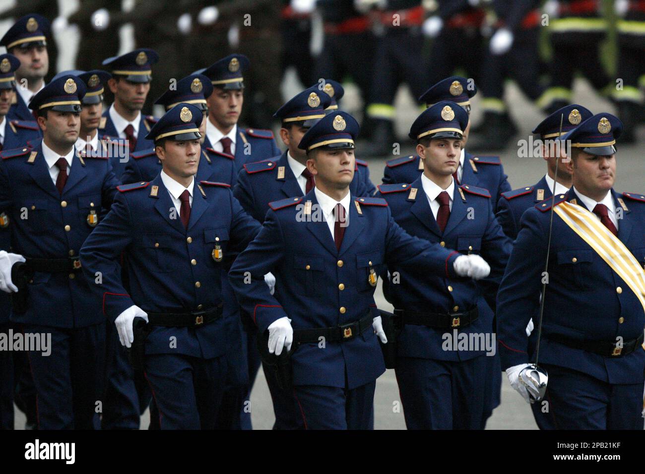 Members of the Vatican police corps march during their swearing-in ...