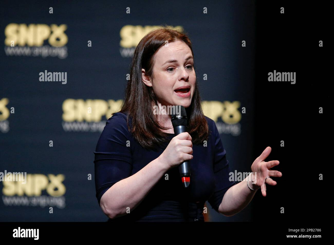 SNP leadership candidate Kate Forbes during the SNP leadership debate ...