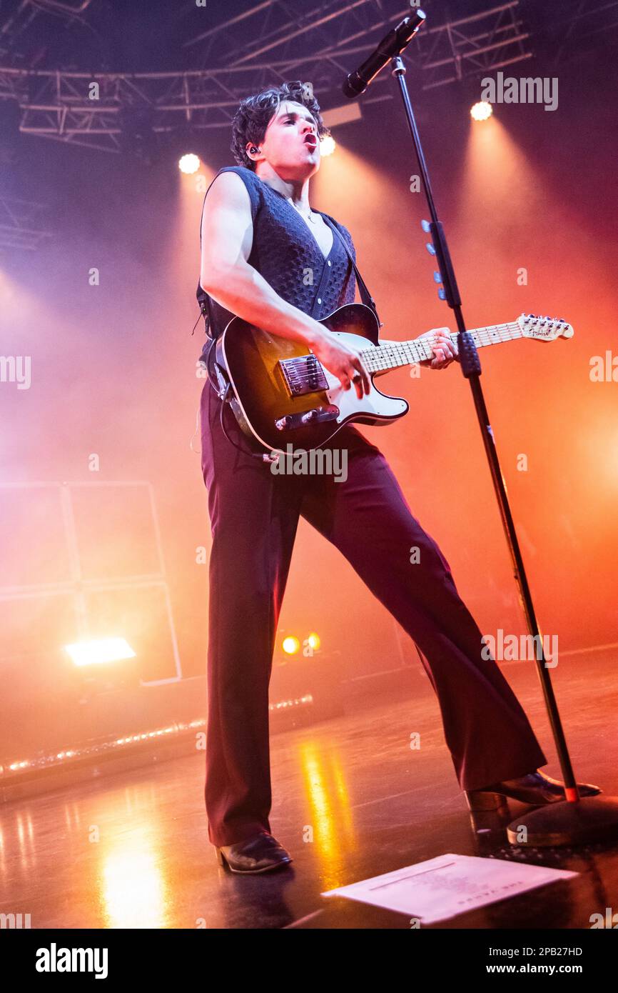 Milan Italy. 11 March 2023. The British band THE VAMPS performs live on ...