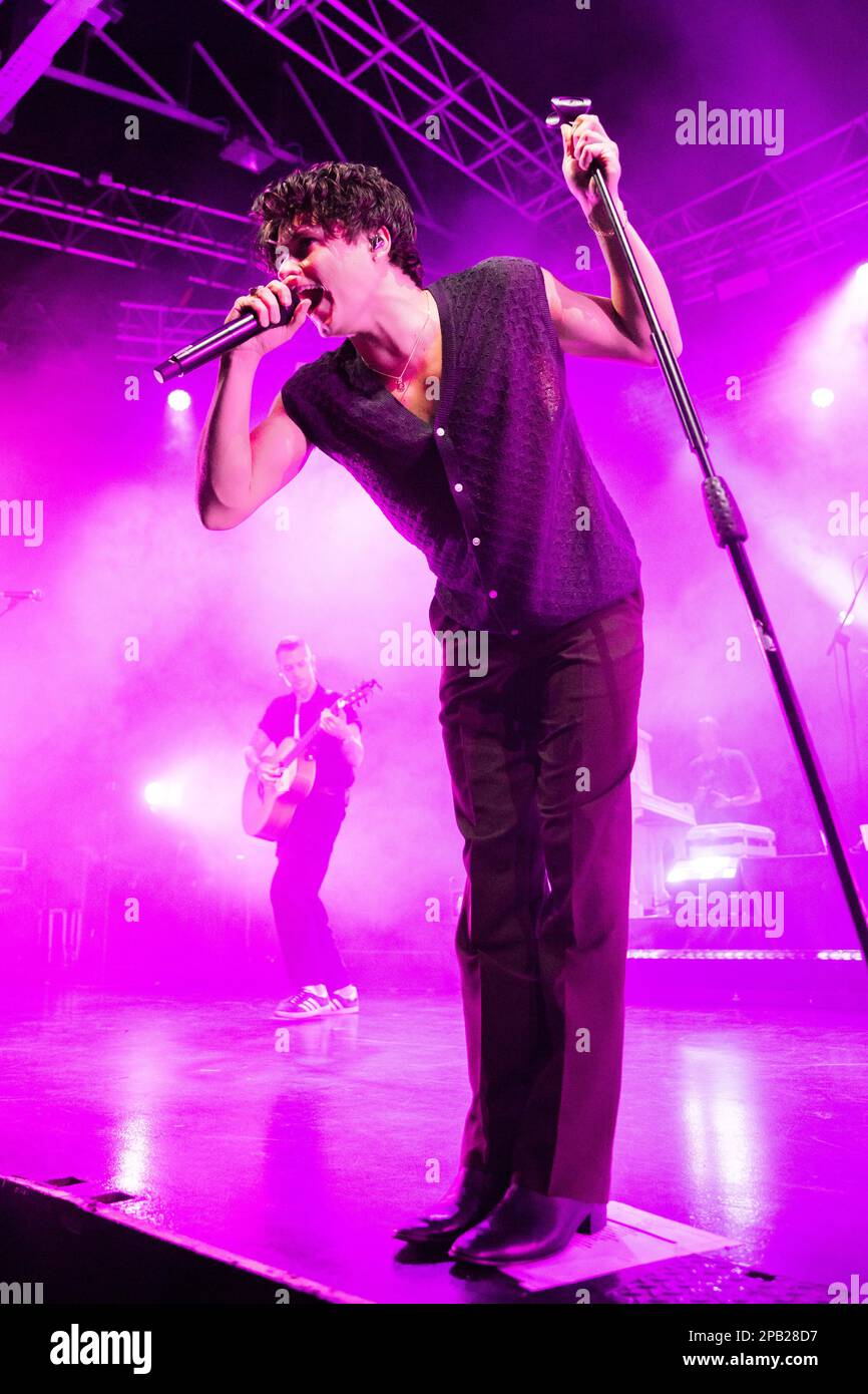 Milan Italy. 11 March 2023. The British band THE VAMPS performs live on ...