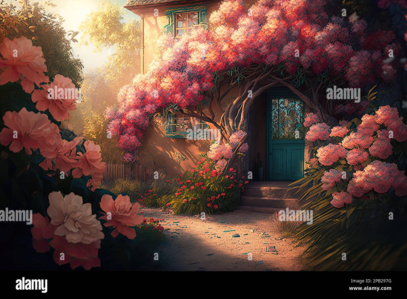 Cartoon forest oil painting hi-res stock photography and images - Alamy