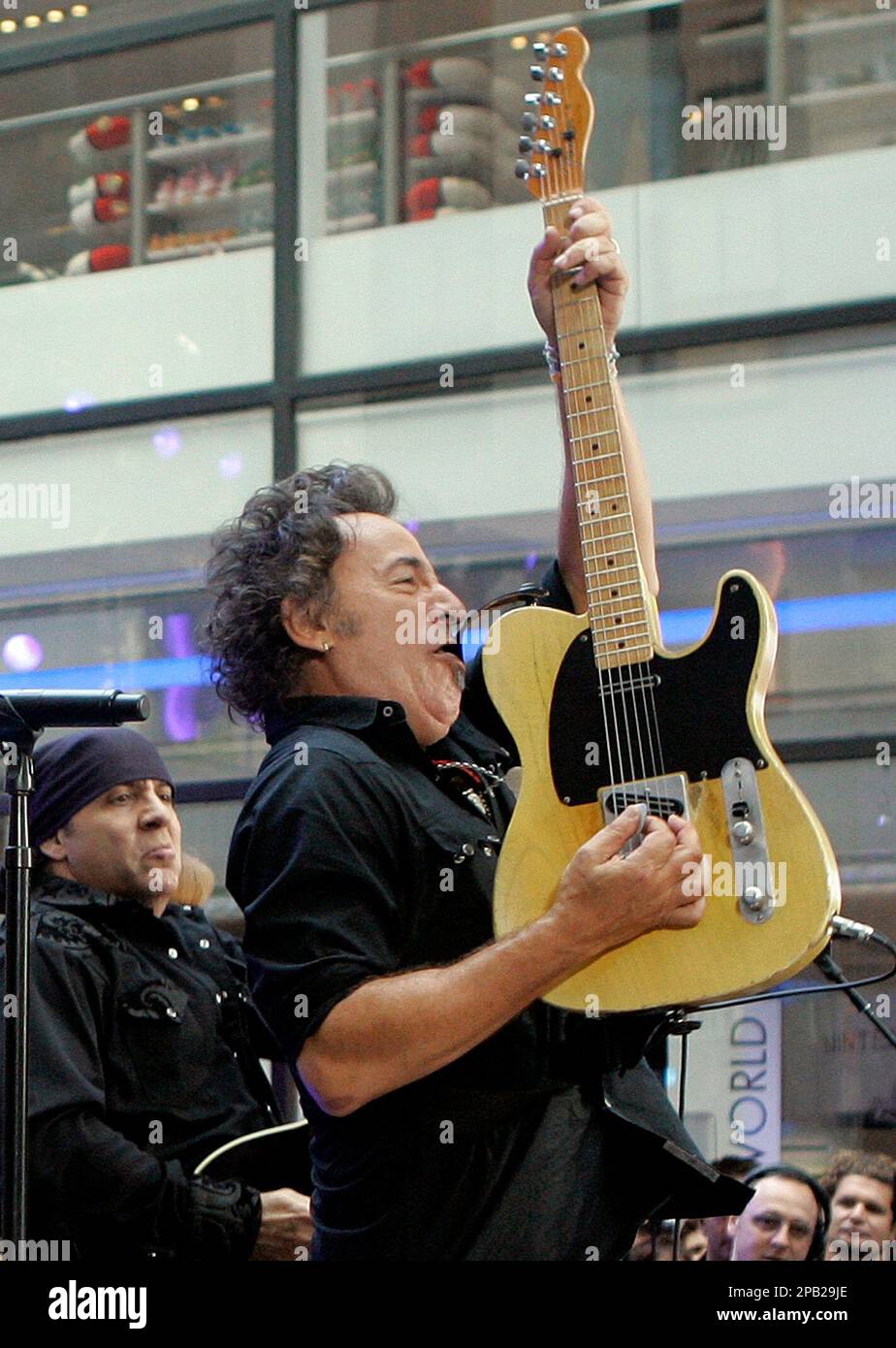 Bruce Springsteen performs with his band on the NBC "Today" television ...