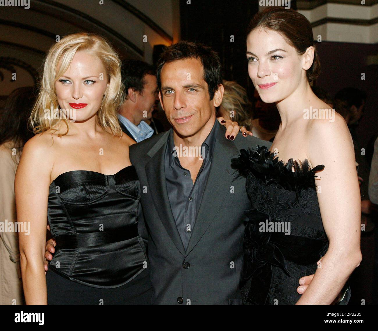 Ben Stiller, center, Malin Akerman, left, and Michelle Monaghan pose ...