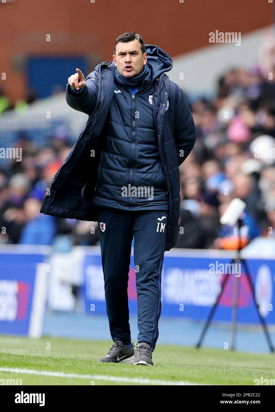 Raith Rovers Manager, Ian Murray, reacts during the Scottish Cup ...