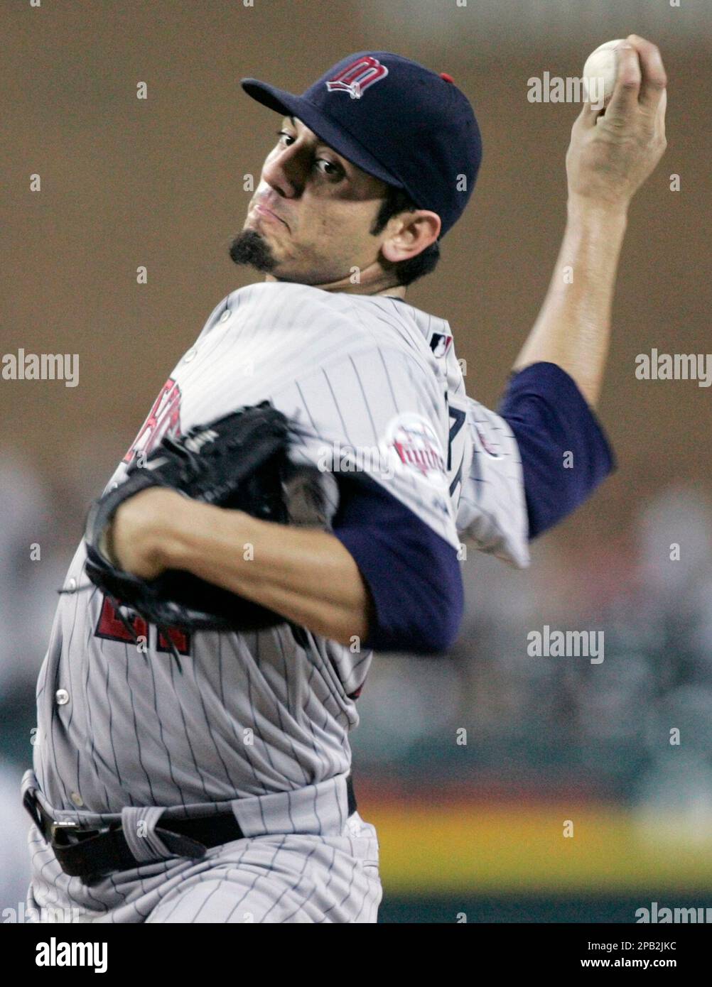 Minnesota Twins' starter Matt Garza pitches against the Detroit Tigers ...