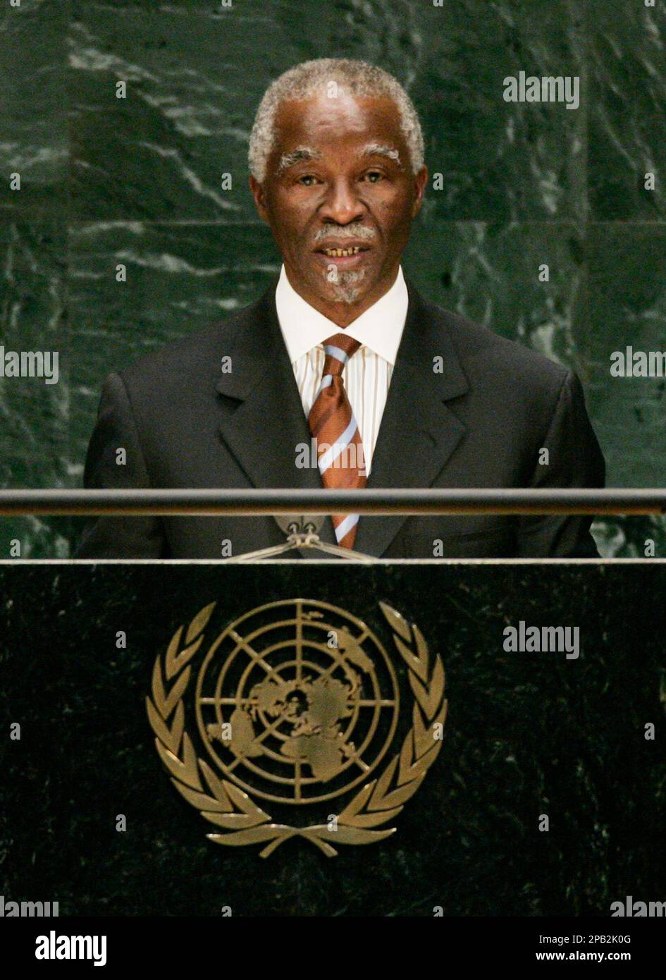 Thabo Mbeki, President of South Africa, addresses the 62nd session of ...