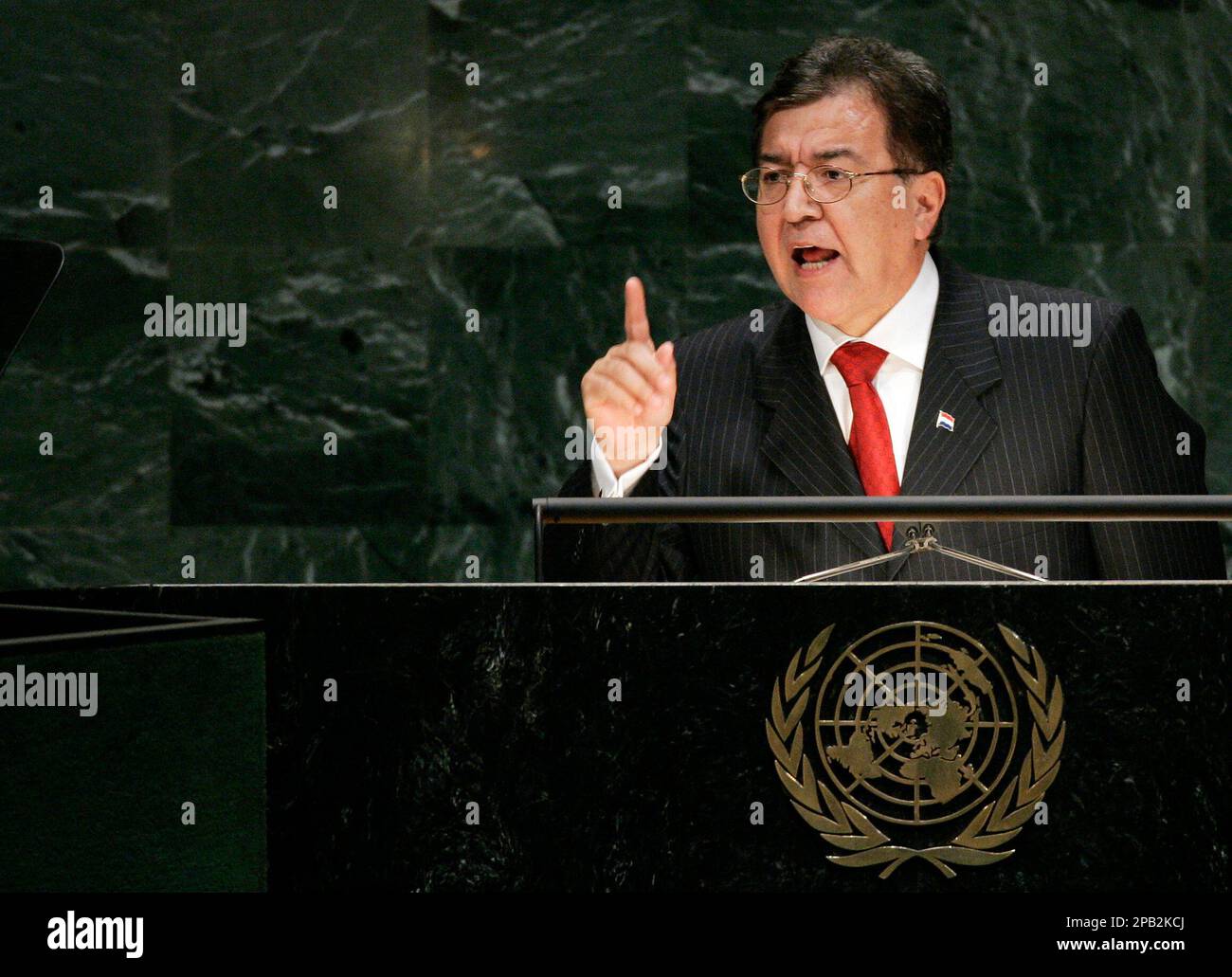 President of Paraguay Nicanor Duarte addresses the 62nd session of the ...