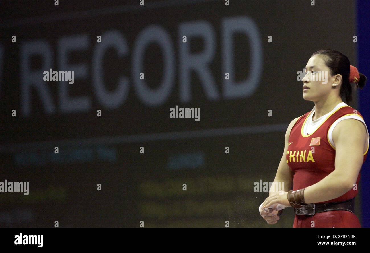 Lei Cao of China focuses her attention Tuesday, Sept. 25, 2007, as she ...