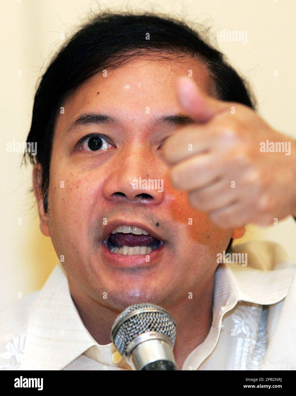 Filipino businessman Jose de Venecia III, the son of the House Speaker ...