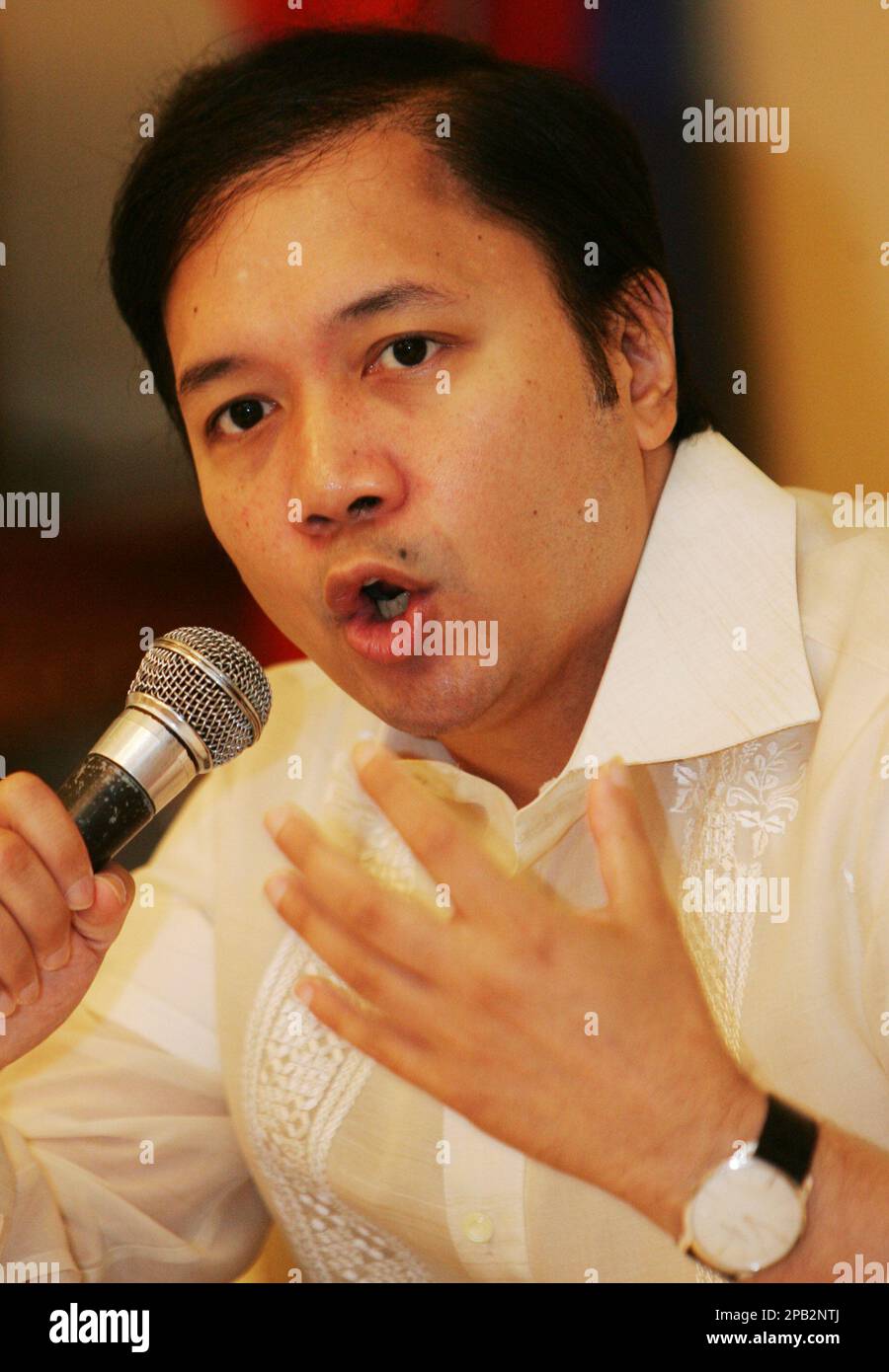Filipino businessman Jose De Venecia III, the son of the House Speaker ...