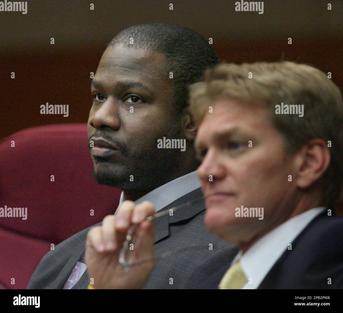 Defendant Brian Nichols, left, and attorney Robert McGlasson are shown ...