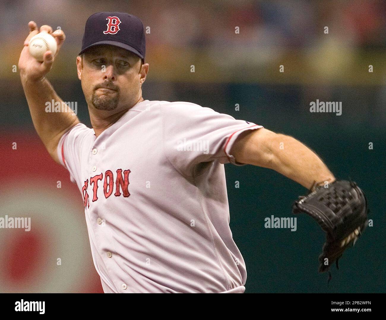Boston Red Sox starter Tim Wakefield pitches against the Tampa Bay ...