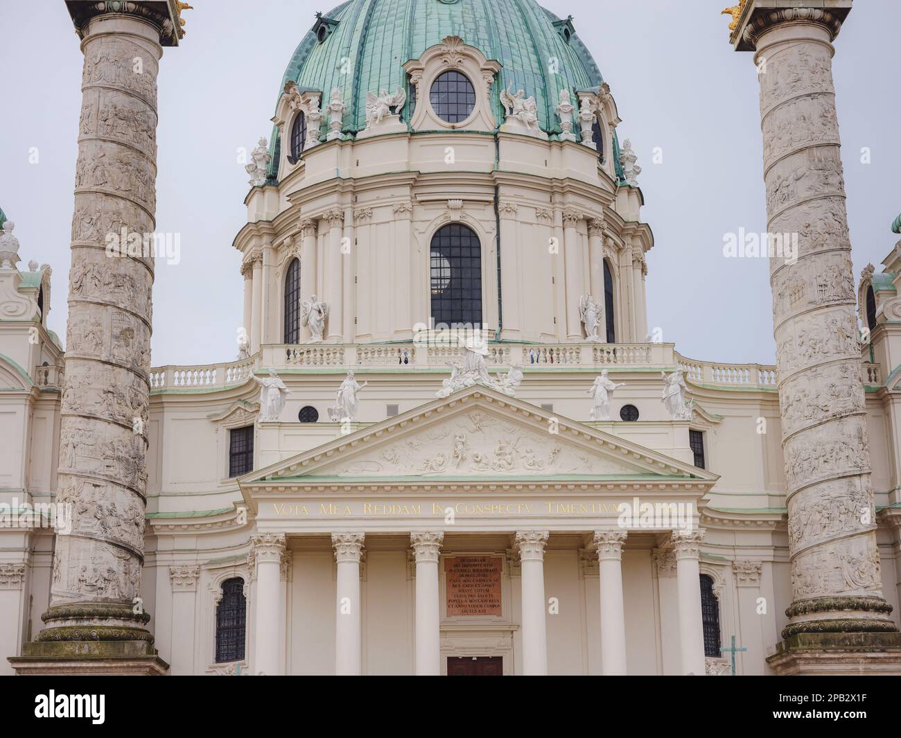 Catholic church located in the southern part of Karlsplatz, Vienna. One ...