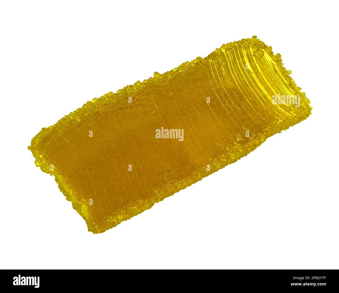 Fruit jellies. Yellow jelly candies isolated on a white background ...