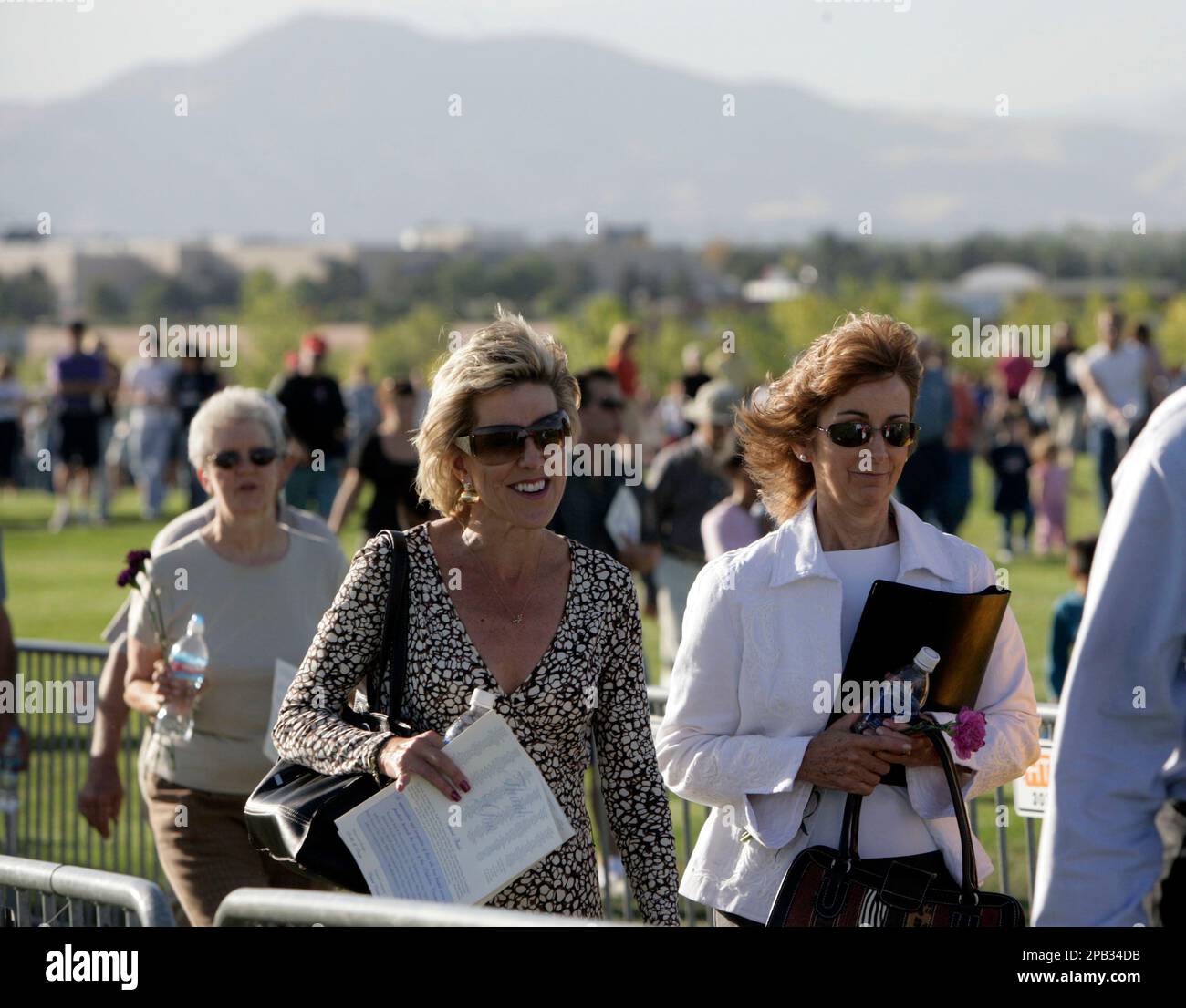 Dawn Anna, right, mother of Lauren Townsend who was one of the 13 ...